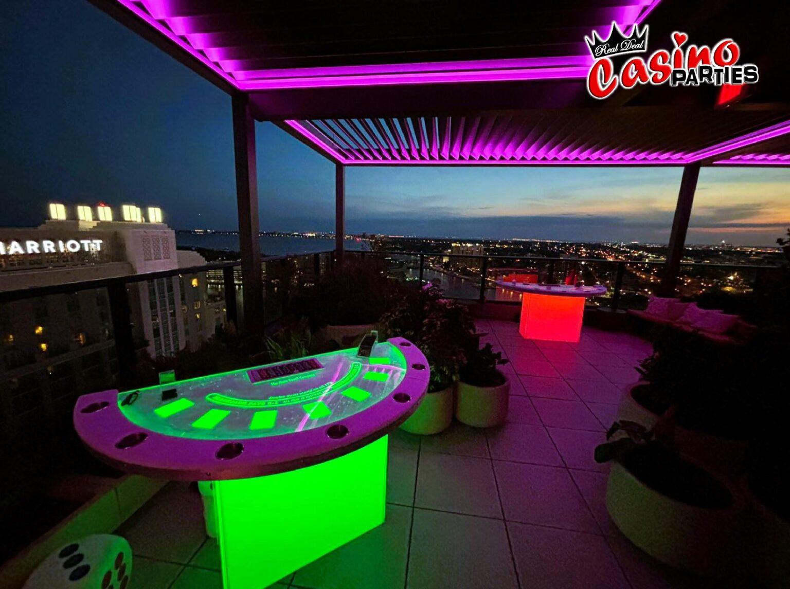 LED Casino Tables - Florida - Real Deal Casino Parties