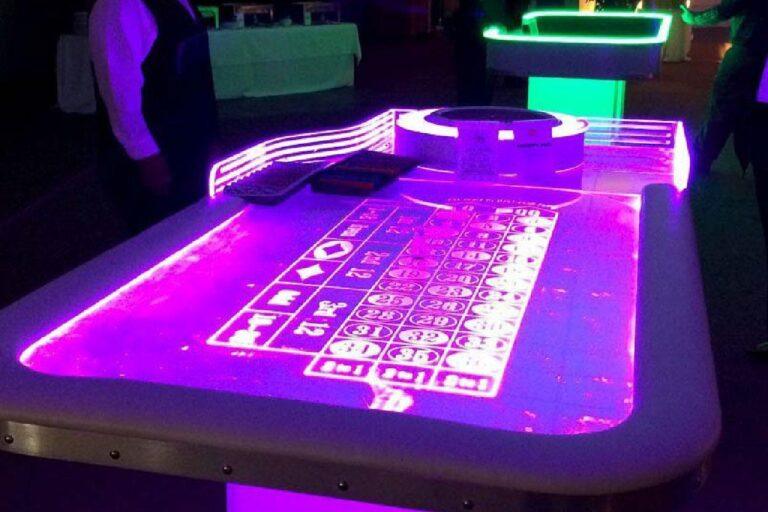 LED Casino Tables - Casino Party Rentals in Tampa